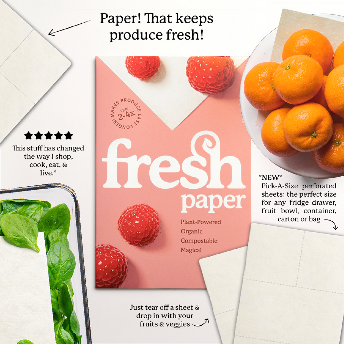 Multi-Pack Bundle: FreshPaper Produce Saver Sheets (XL Pick-A-Size ...